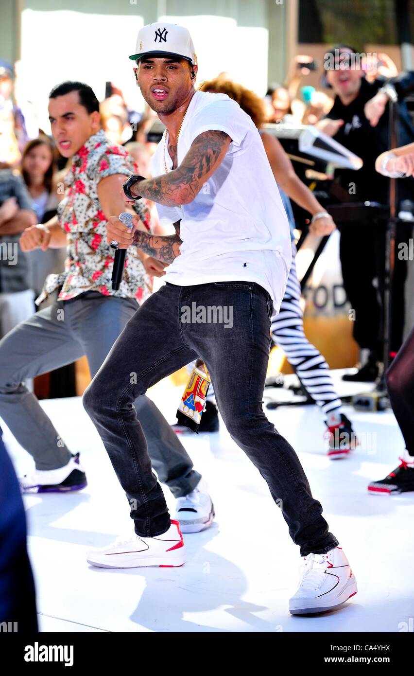 Chris Brown on stage for NBC Today Show Summer Concert Series with ...