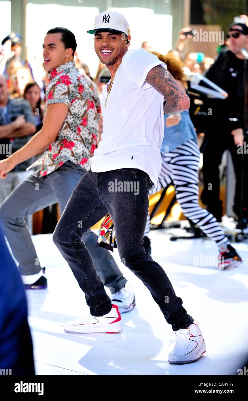 Chris Brown on stage for NBC Today Show Summer Concert Series with ...