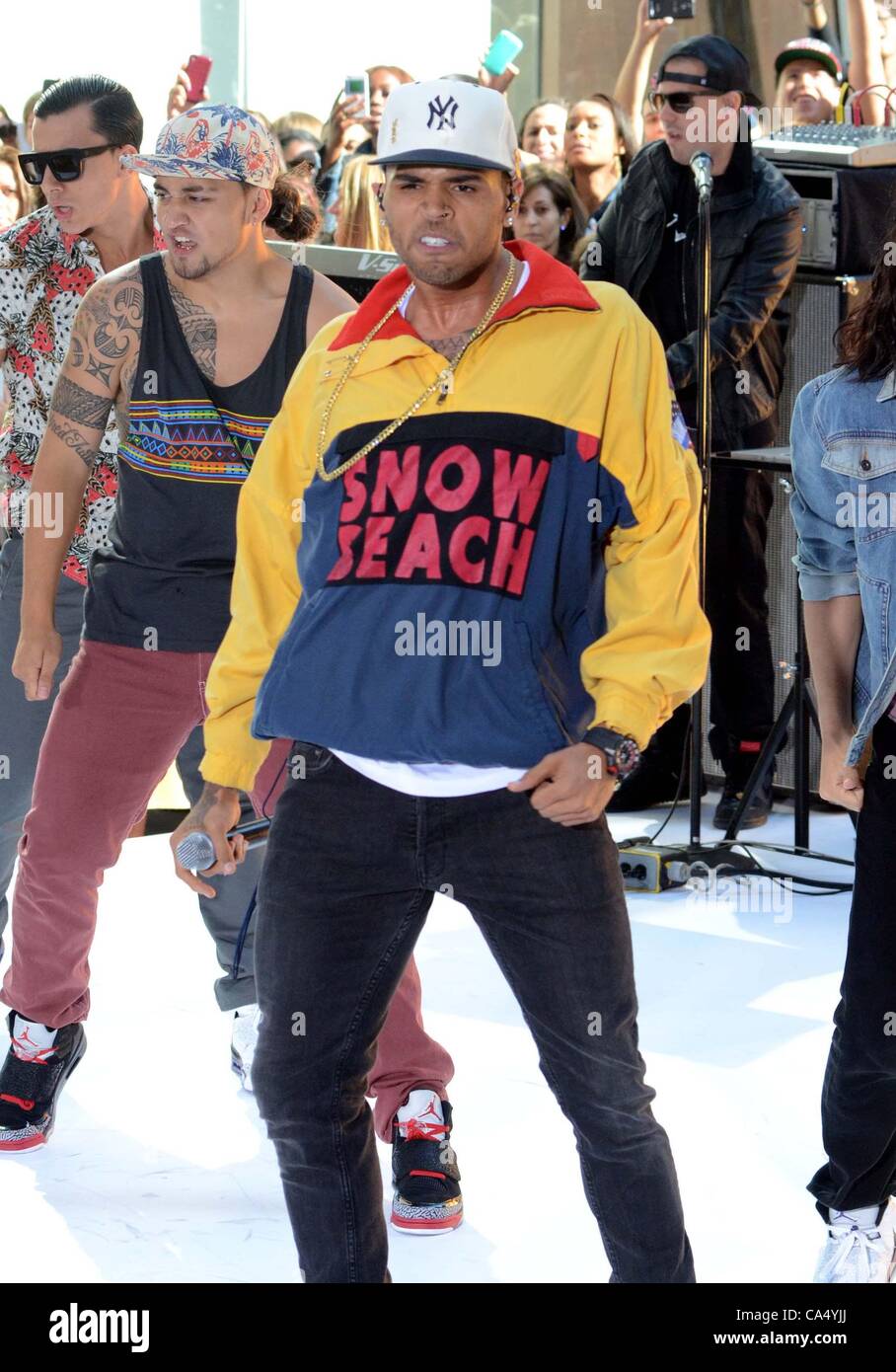 Chris Brown on stage for NBC Today Show Summer Concert Series with ...