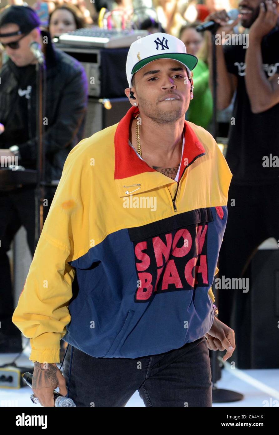 Chris Brown on stage for NBC Today Show Summer Concert Series with ...