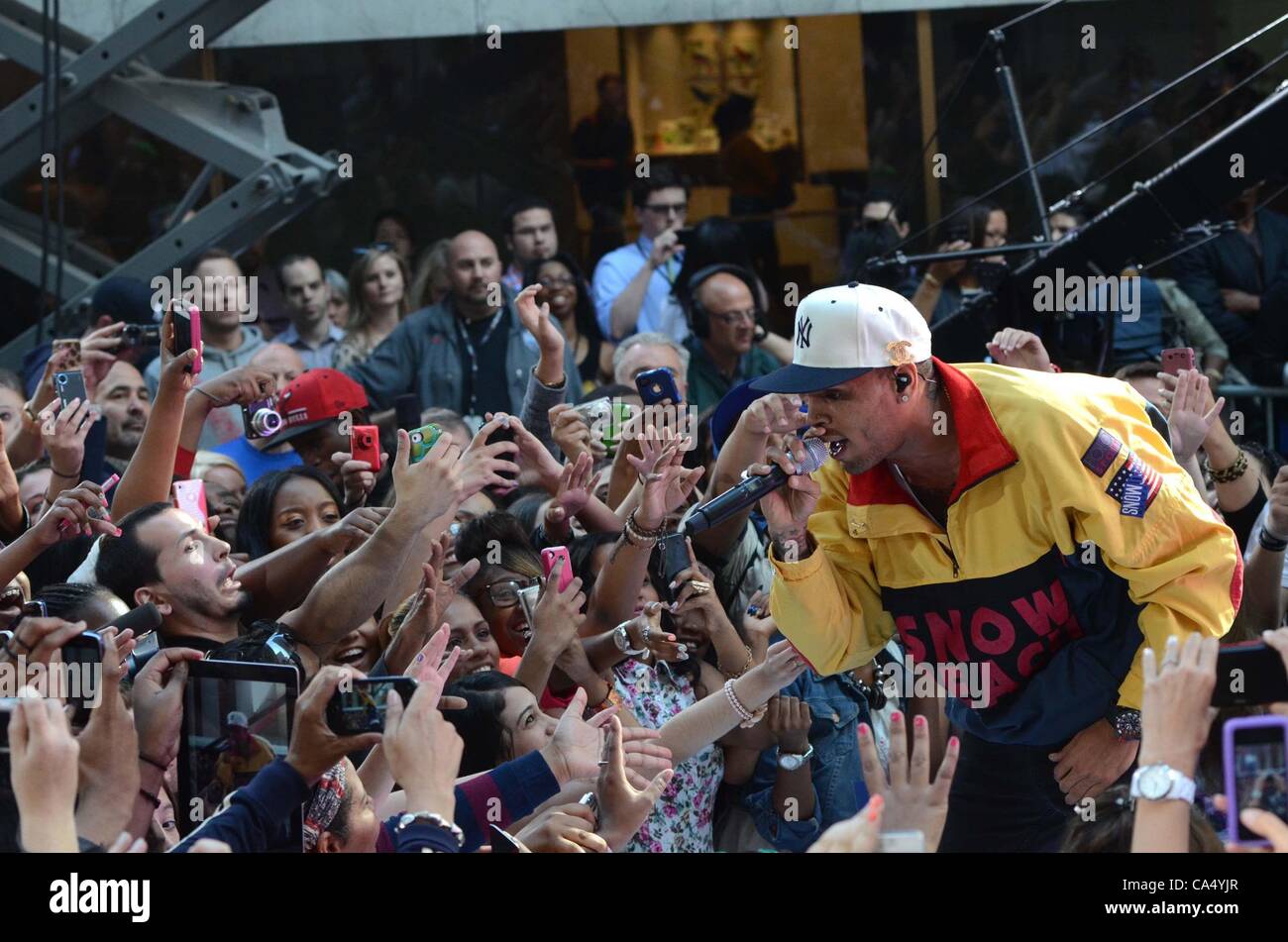 Chris Brown on stage for NBC Today Show Summer Concert Series with ...