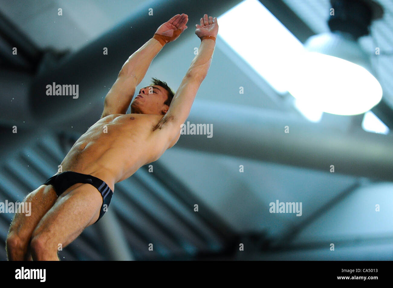 08.06.2012 Sheffield, England. Thomas Daley (Plymouth Diving) trains ...