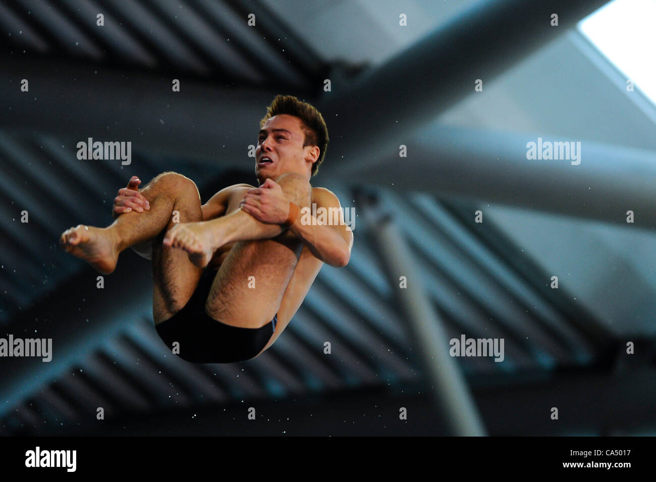 08.06.2012 Sheffield, England. Thomas Daley (Plymouth Diving) trains ...