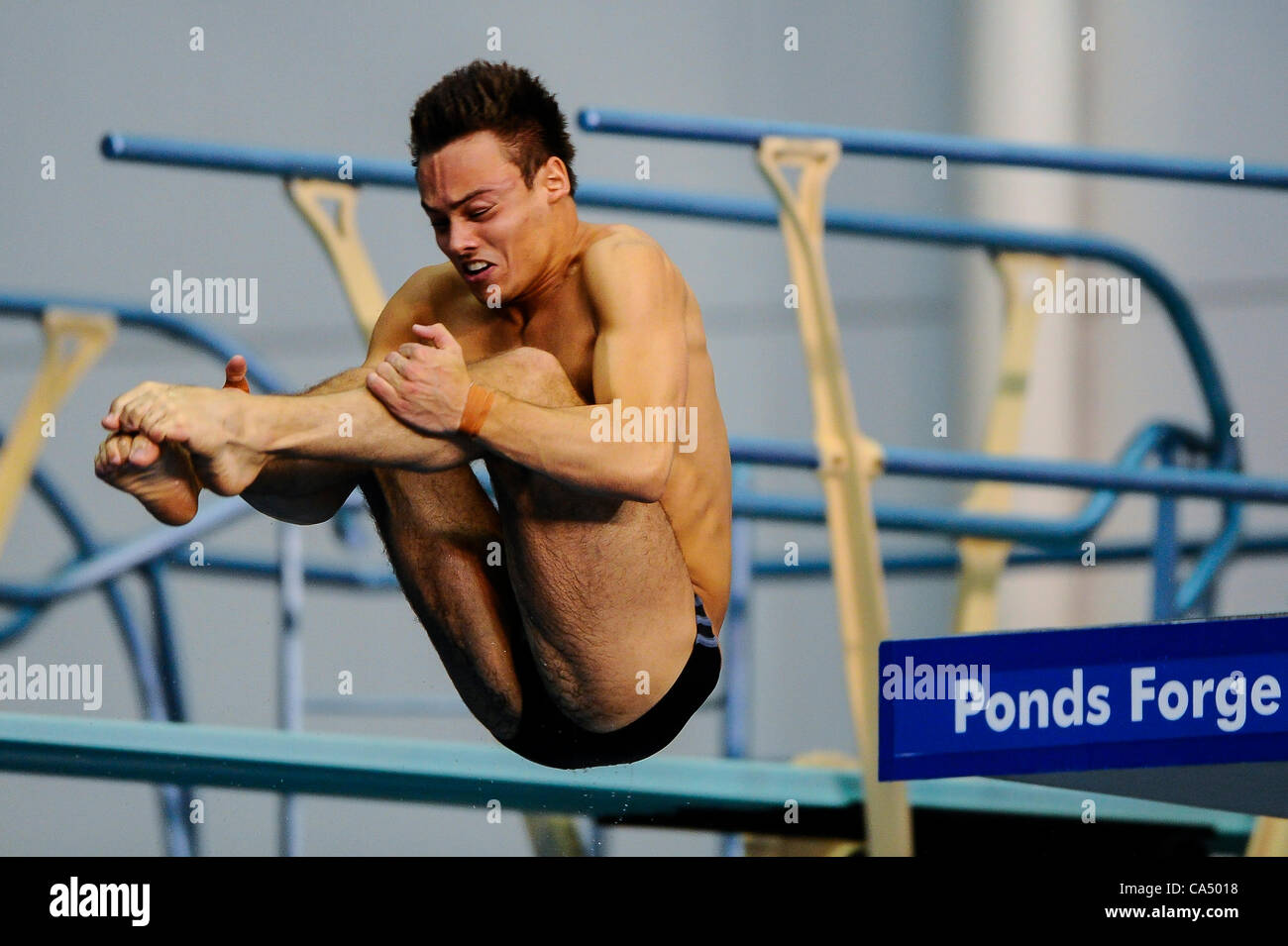 08.06.2012 Sheffield, England. Thomas Daley (Plymouth Diving) trains ...