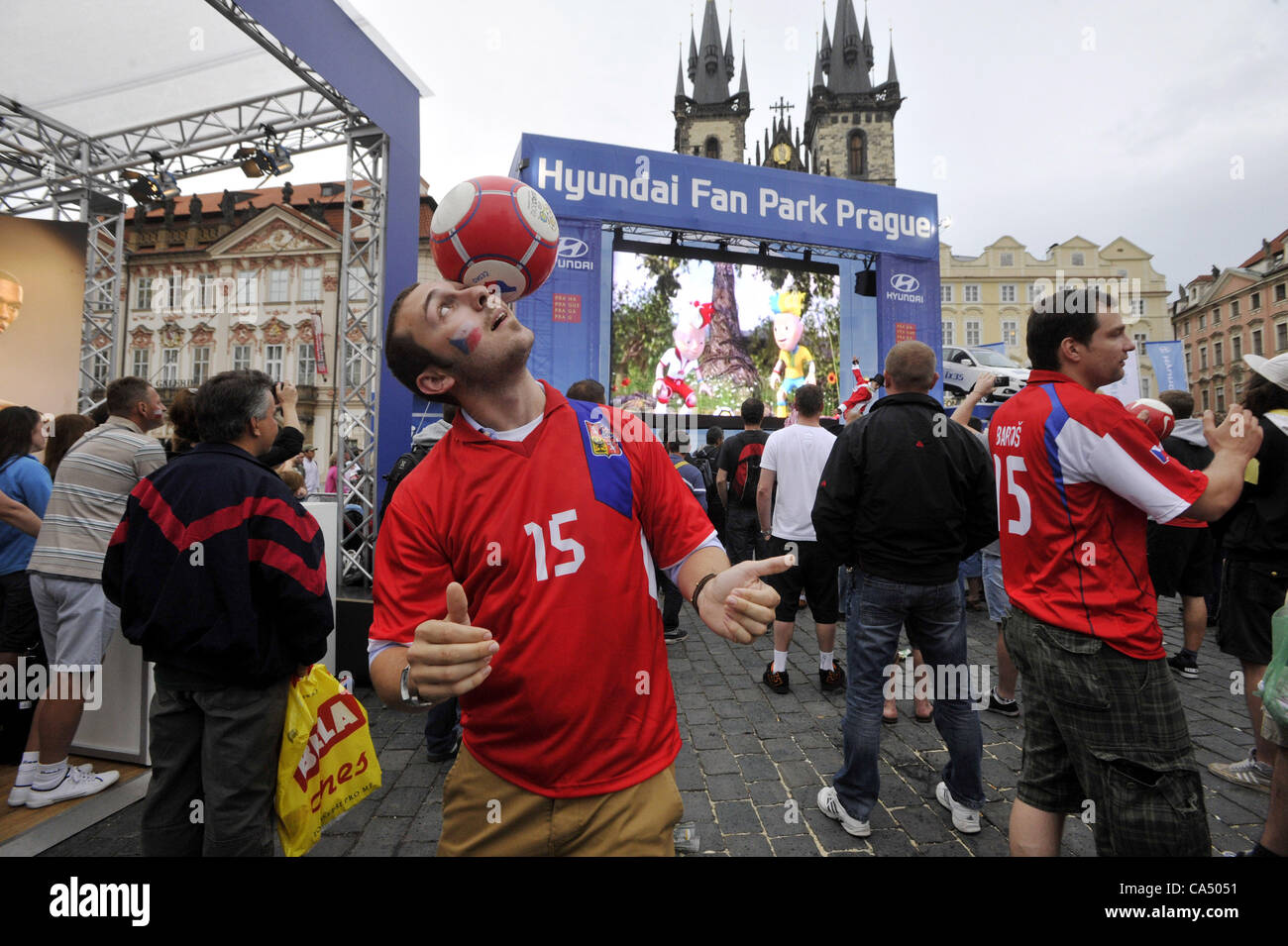 Hyundai Fan Park Praha 2012 for soccer Euro 2012 opened for fans at the ...