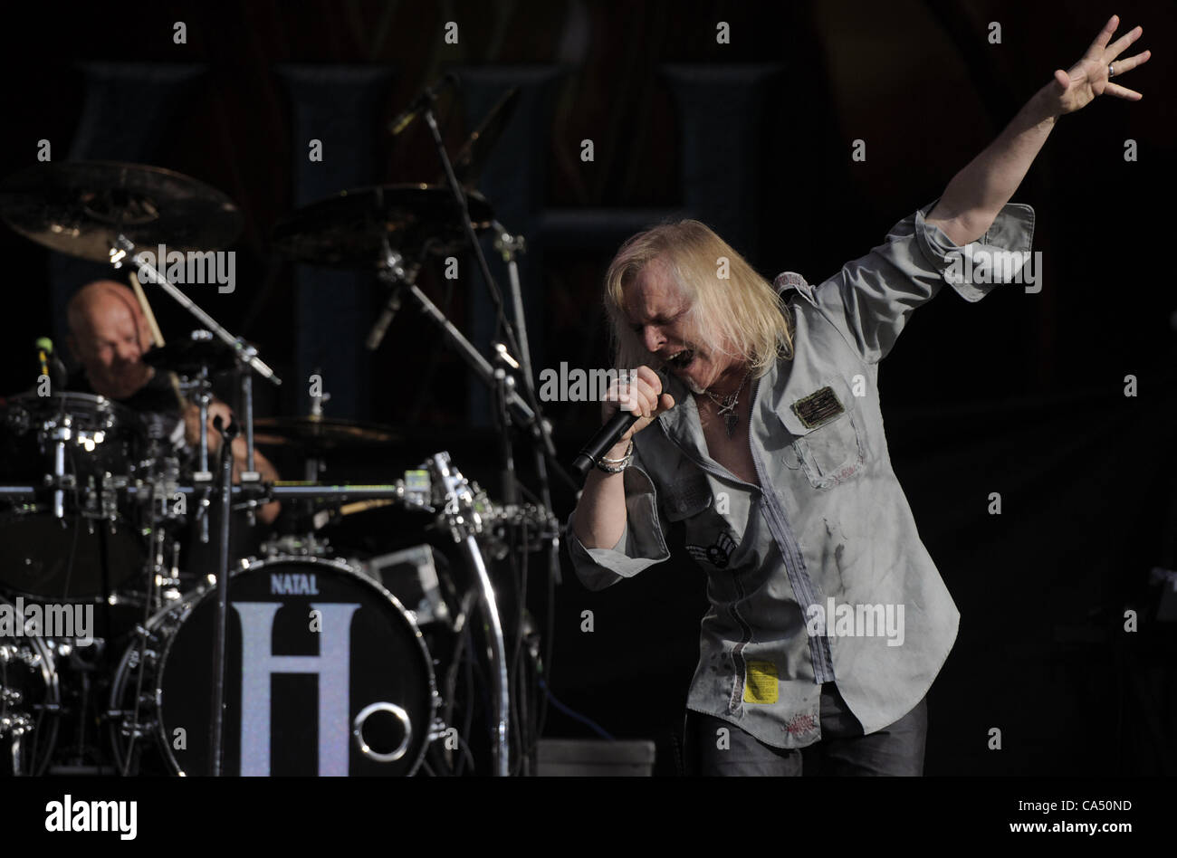 British rock band Uriah Heep during concert at the Metalfest Open Air ...