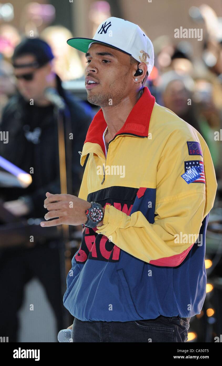 Chris Brown on stage for NBC Today Show Summer Concert Series with ...