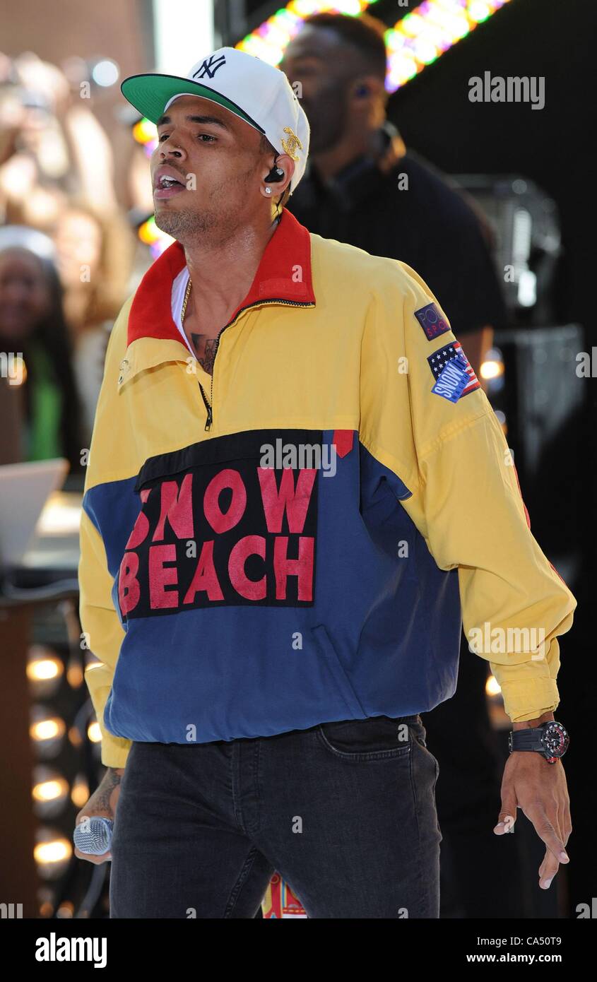 Chris Brown on stage for NBC Today Show Summer Concert Series with ...