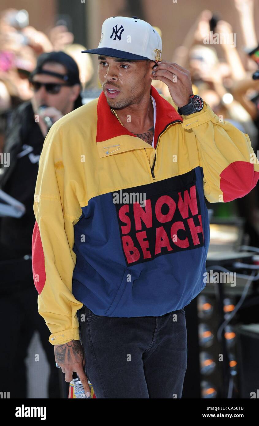 Chris Brown on stage for NBC Today Show Summer Concert Series with ...