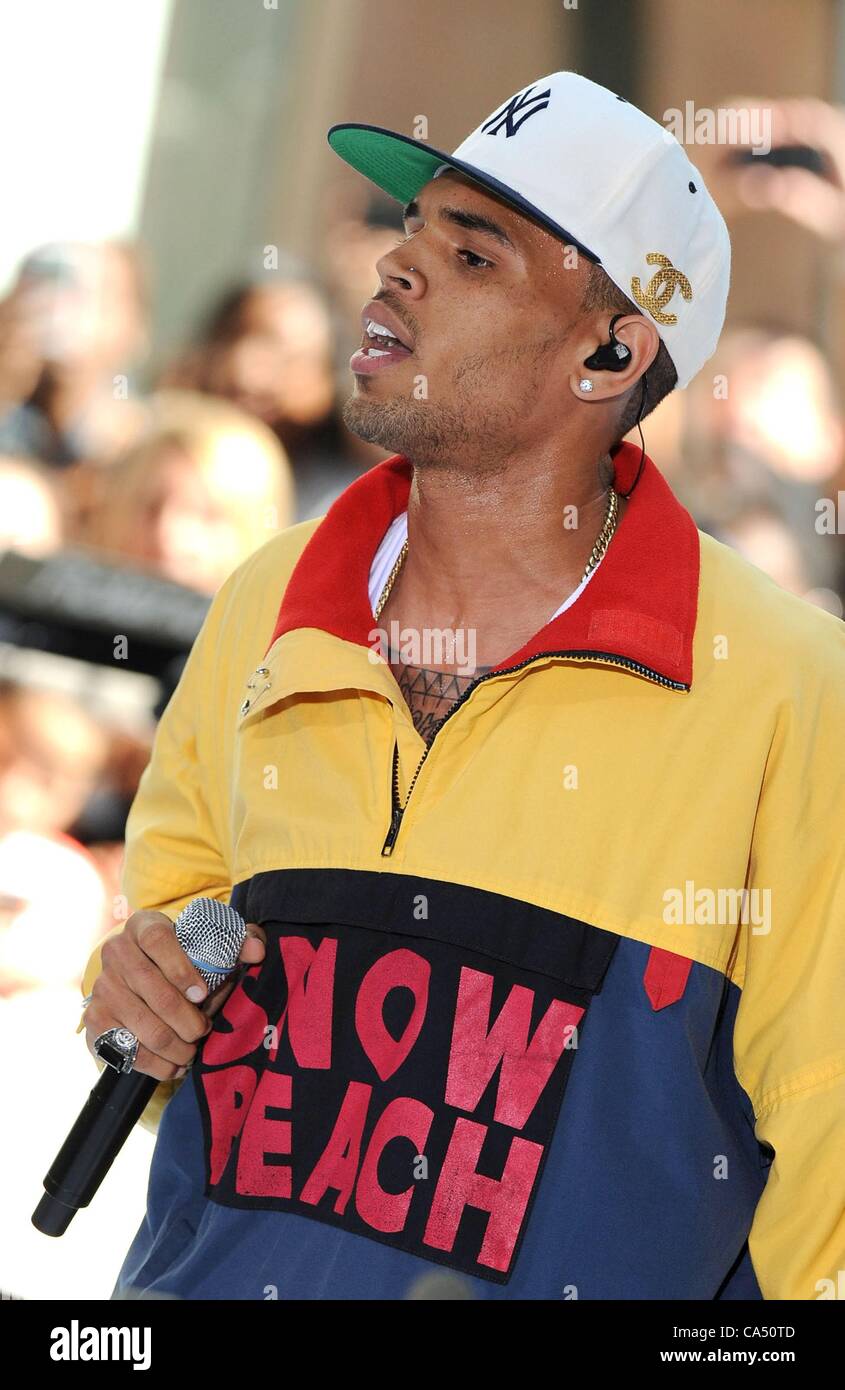 Chris Brown on stage for NBC Today Show Summer Concert Series with ...