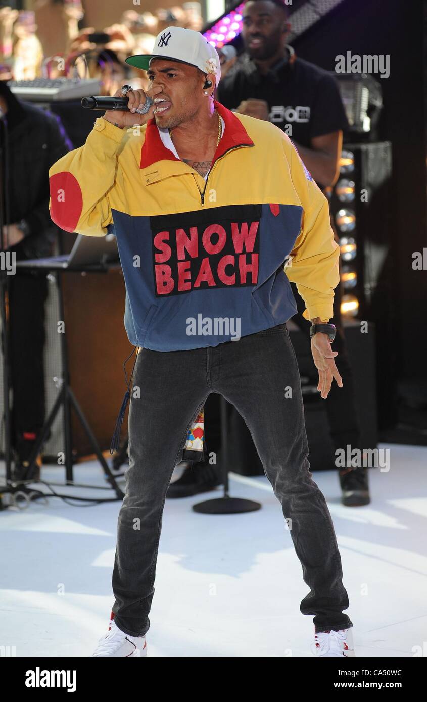 Chris Brown on stage for NBC Today Show Summer Concert Series with ...