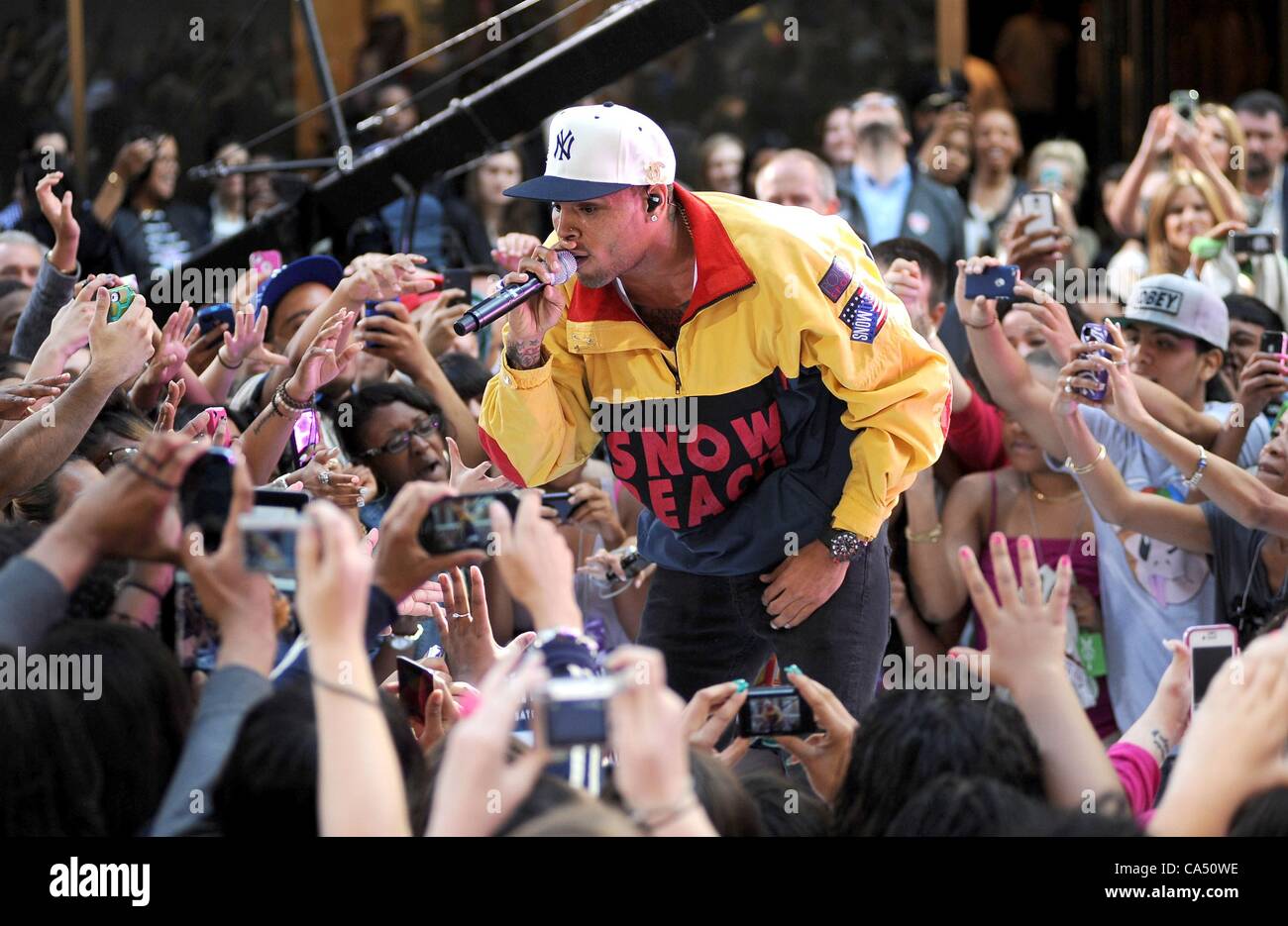 Chris Brown on stage for NBC Today Show Summer Concert Series with ...