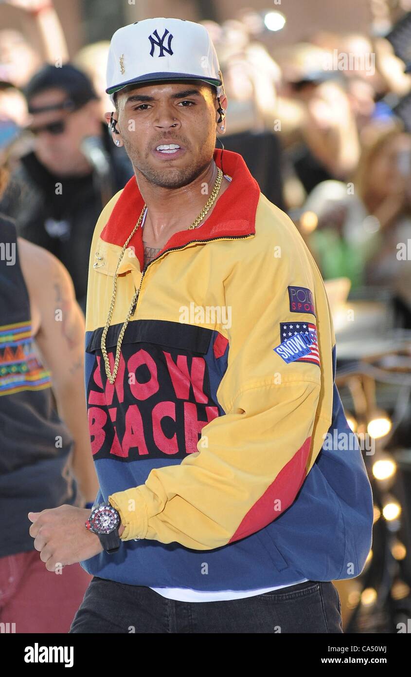 Chris Brown on stage for NBC Today Show Summer Concert Series with ...