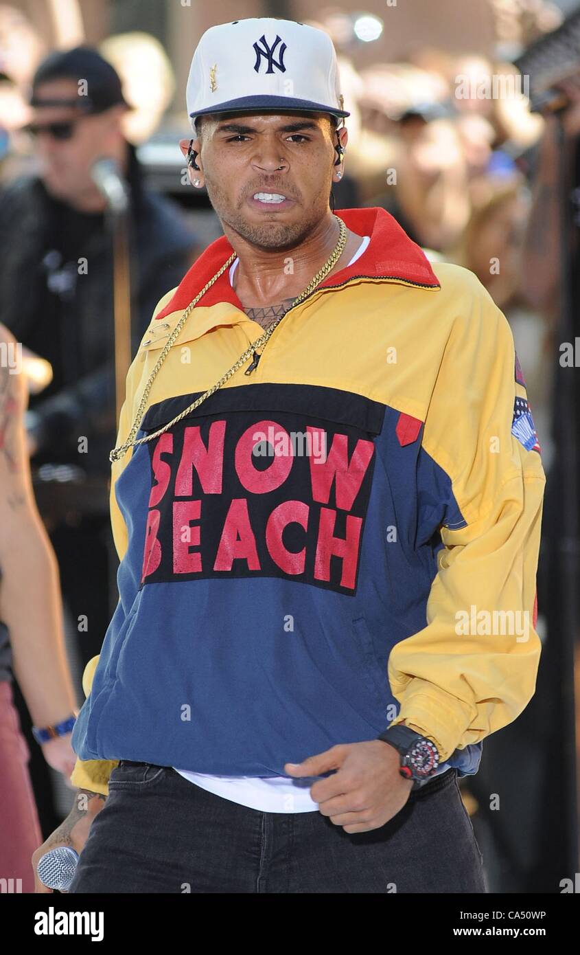 Chris Brown on stage for NBC Today Show Summer Concert Series with ...