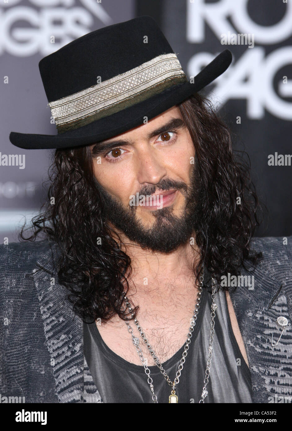 RUSSELL BRAND ROCK OF AGES. WORLD PREMIERE HOLLYWOOD LOS ANGELES ...