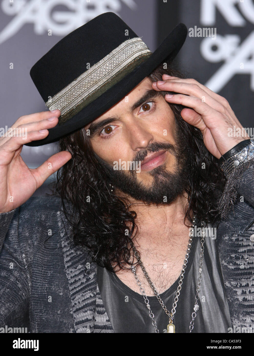 RUSSELL BRAND ROCK OF AGES. WORLD PREMIERE HOLLYWOOD LOS ANGELES ...