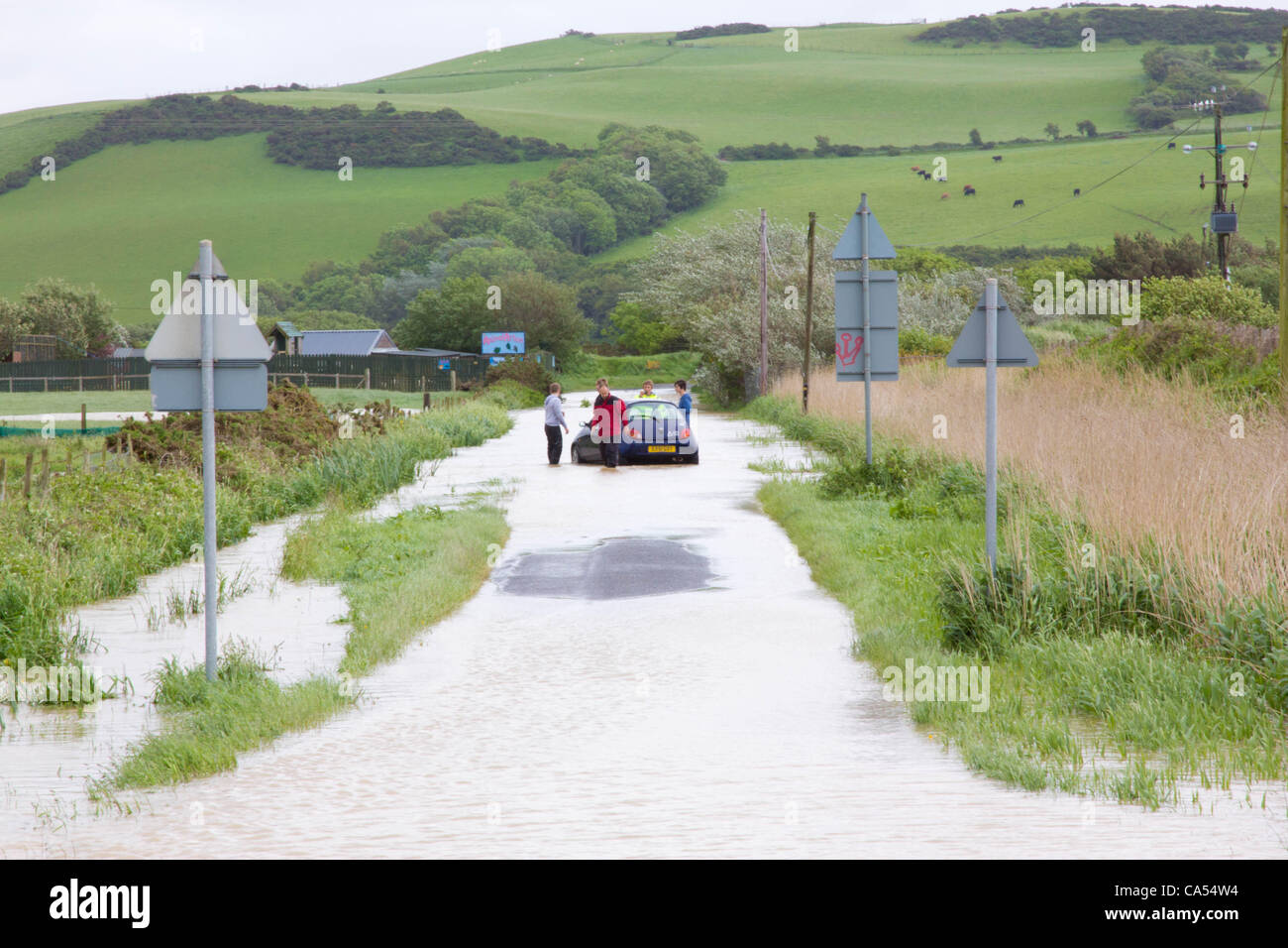Car stranded in floods hi-res stock photography and images - Alamy