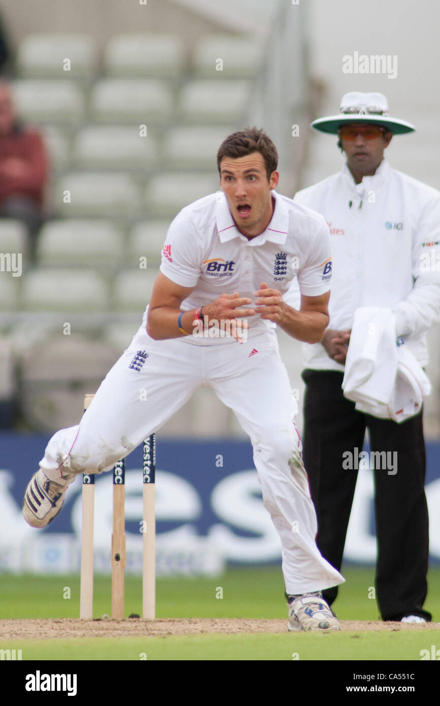 09/06/2012 Birmingham England. Steven Finn during the third day of play ...