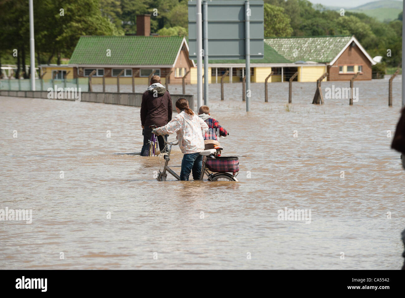 Saturday 9 June 2012 The River Rheidol, swollen after two days heavy ...