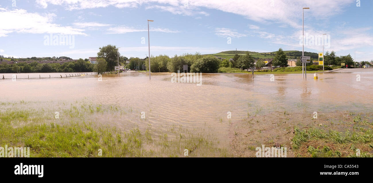 Saturday 9 June 2012 The River Rheidol, swollen after two days heavy ...