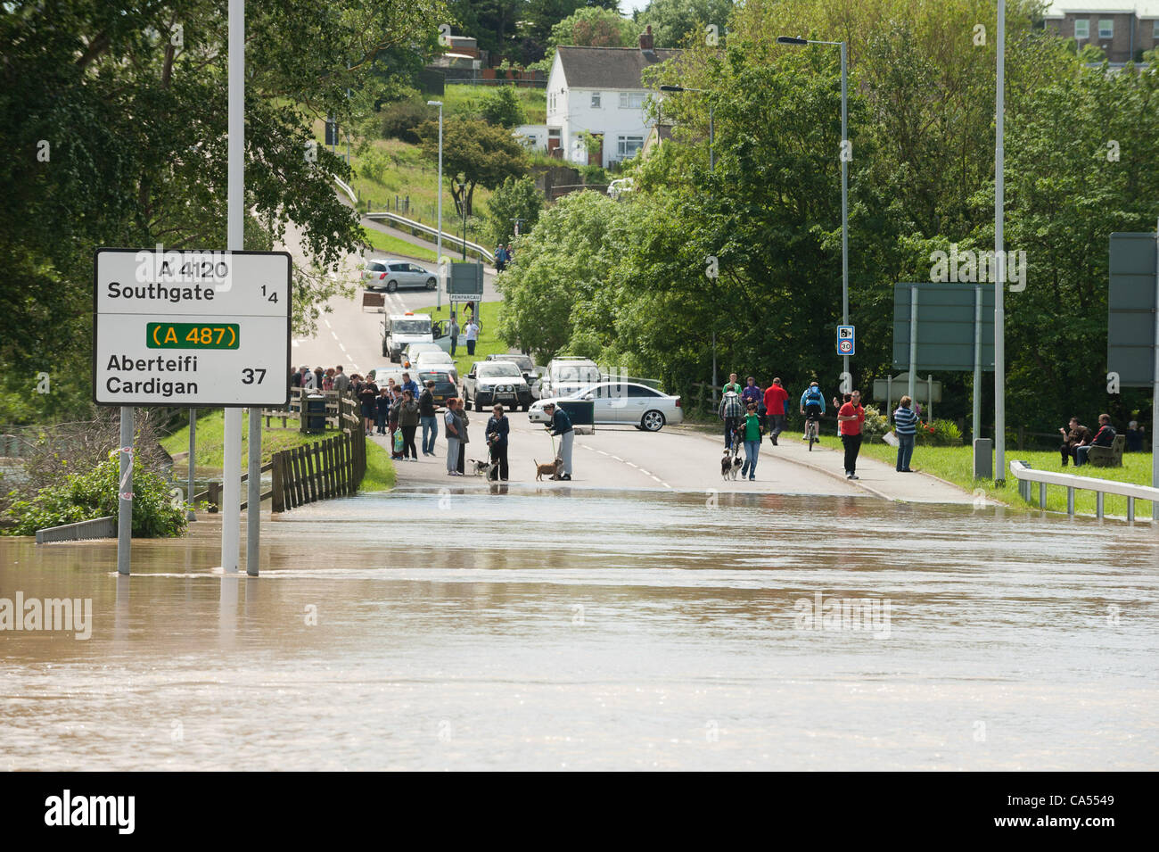 Saturday 9 June 2012 The River Rheidol, swollen after two days heavy ...