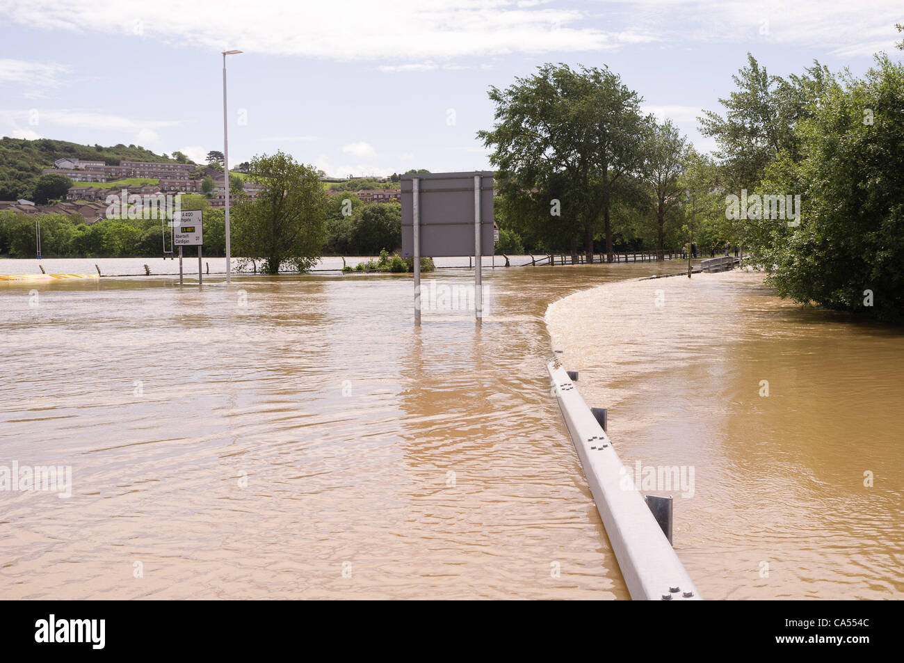 Saturday 9 June 2012 The River Rheidol, swollen after two days heavy ...