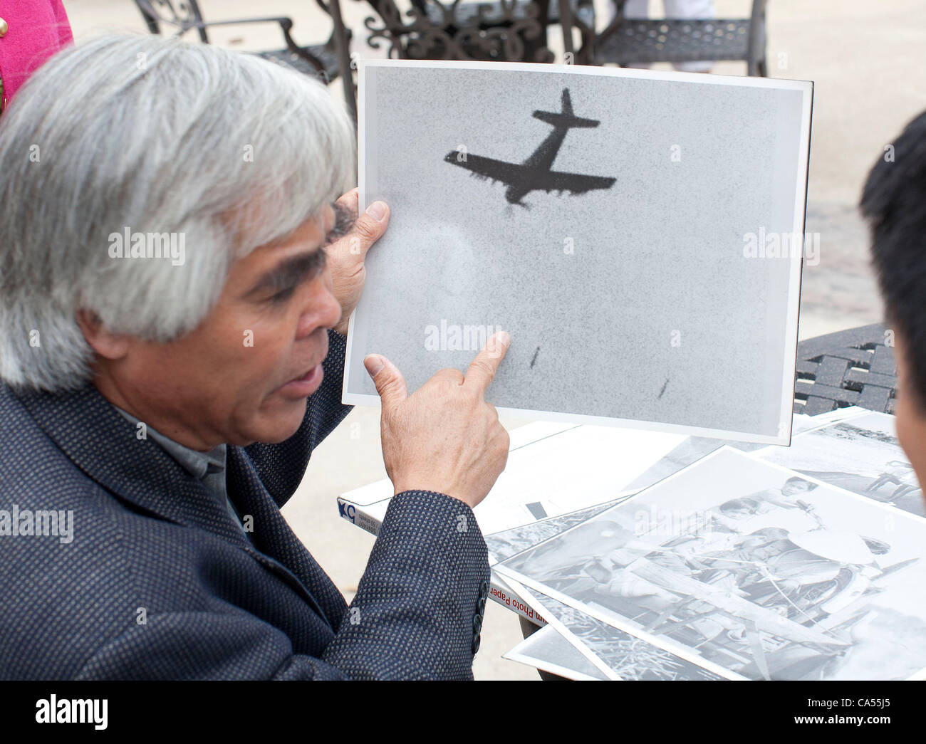 Photographer Nick Ut displays his Pulitzer Prize image of Kim Phuc, at ...