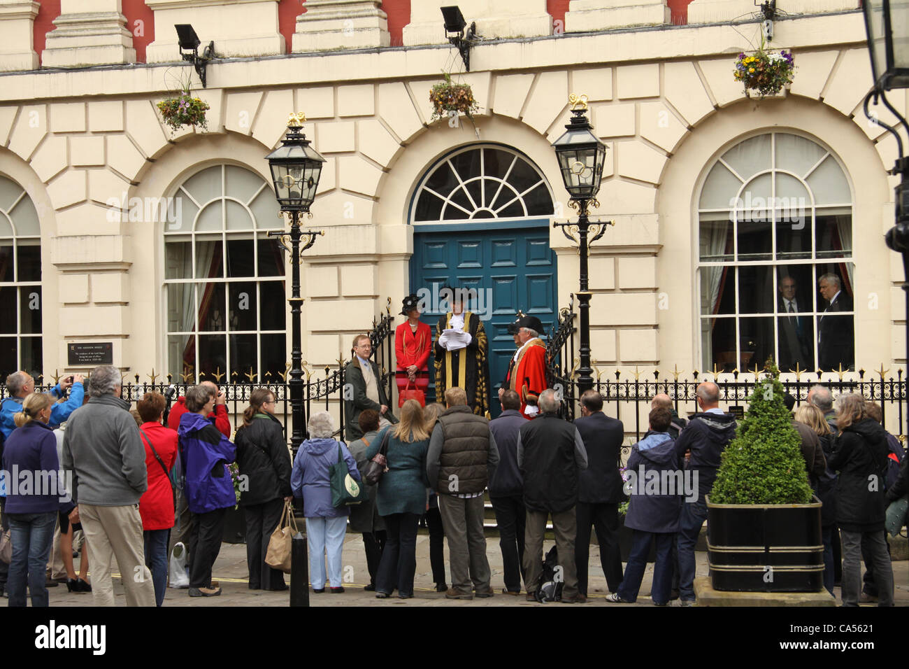9th June 2012. York, UK. The Lord Mayor of York on the steps of The ...