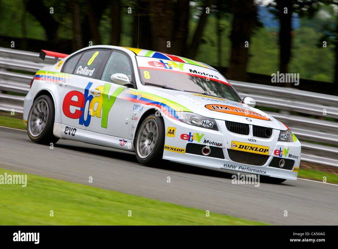 09.06.2012 Oulton Park, England. Rob Collard in his eBay Motors BMW ...
