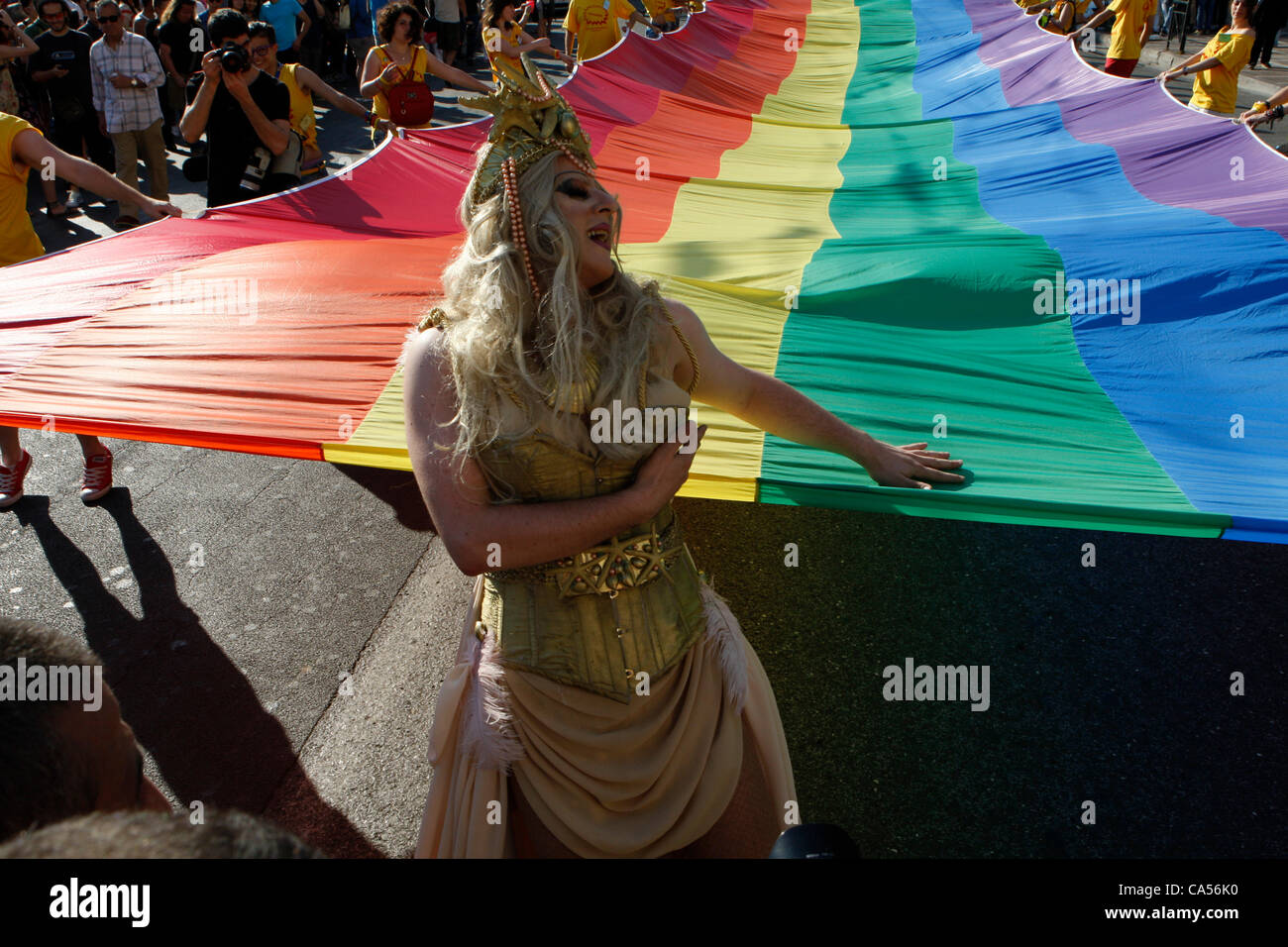 June 9, 2012 - Athens, Greece - Gay community in Greece parades in the ...