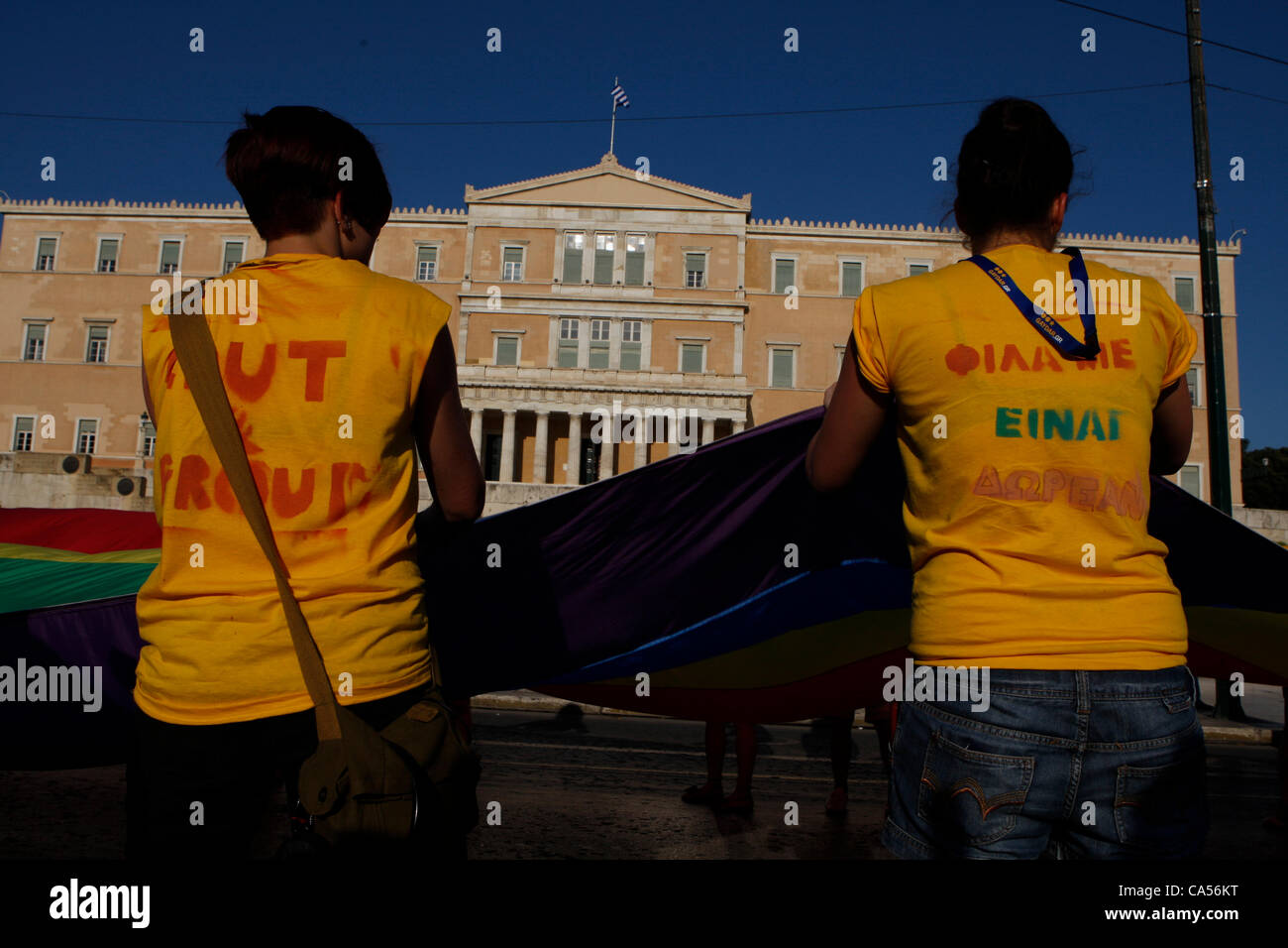 June 9, 2012 - Athens, Greece - Gay community in Greece parades in the ...