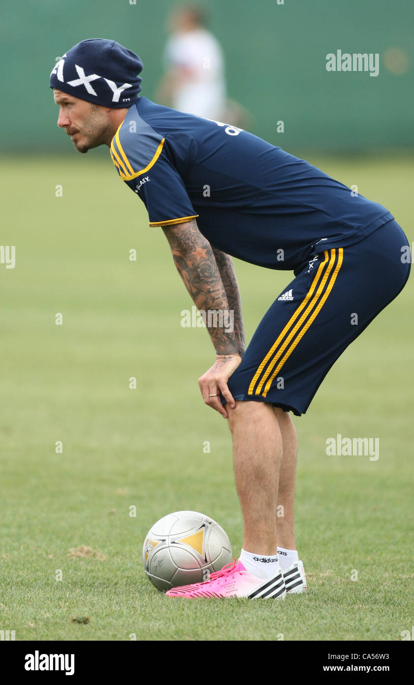 DAVID BECKHAM LA GALAXY CARSON LOS ANGELES CALIFORNIA USA 09 June 2012 ...