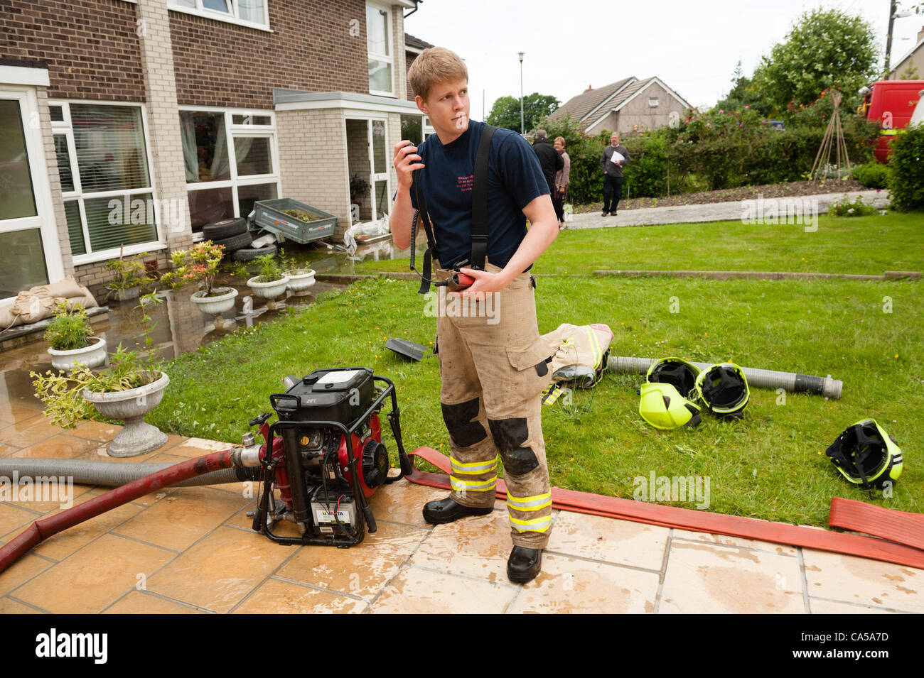 Emergency firefighter crews from all over mid and south wales work to ...