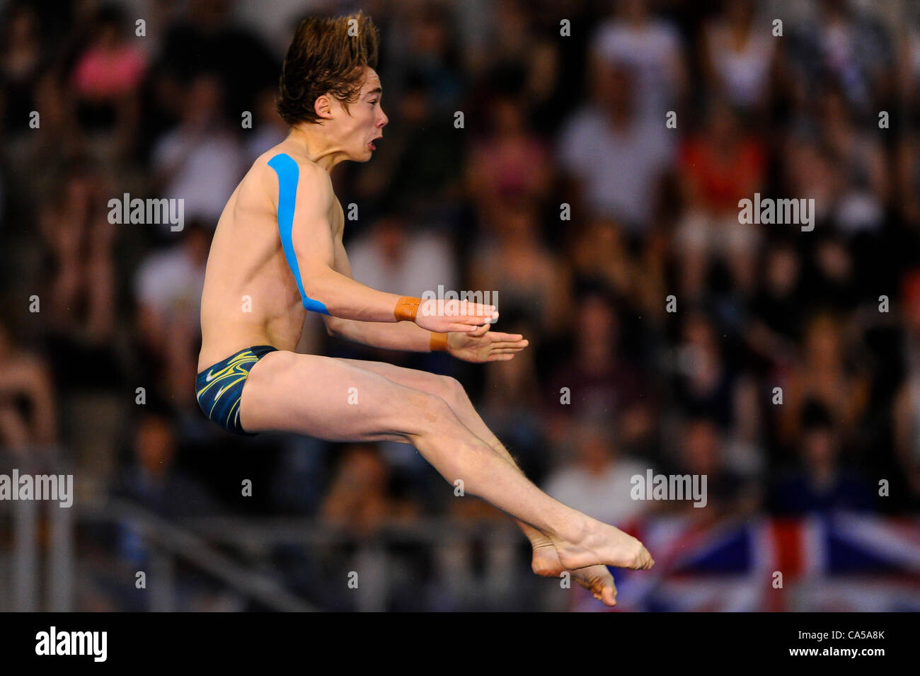 10.06.2012 Sheffield, England. Daniel Goodfellow (Cambridge Dive Team ...