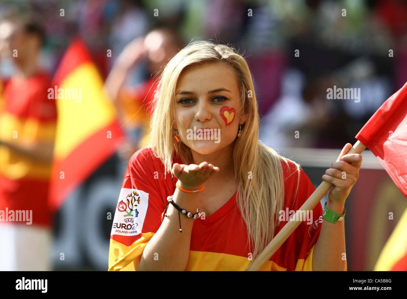 European Championship Euro 2012 game between Italy and Spain in Gdansk ...