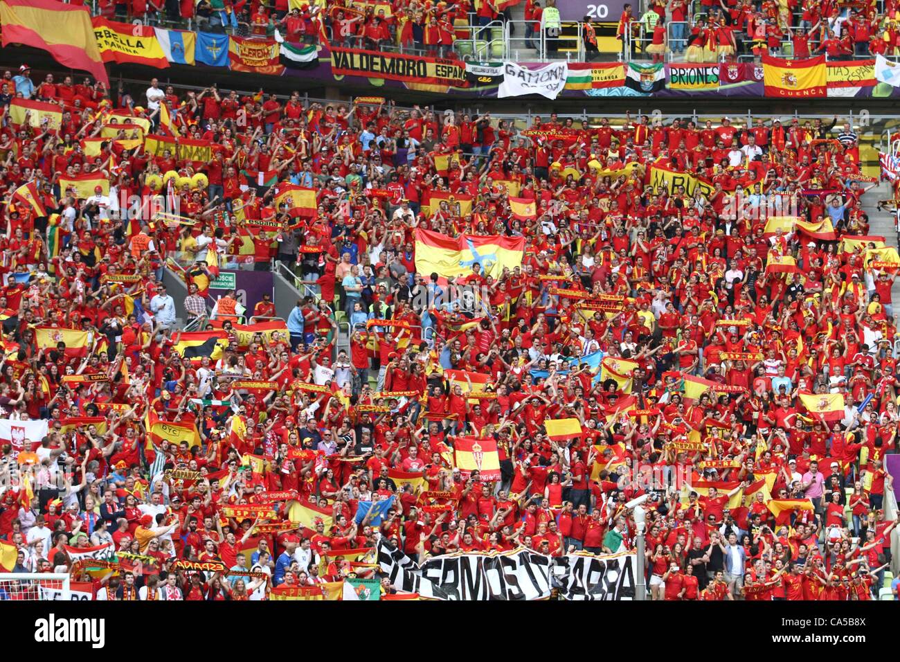 European Championship Euro 2012 game between Italy and Spain in Gdansk ...