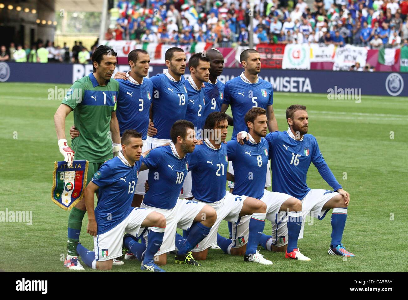 European Championship Euro 2012 game between Italy and Spain in Gdansk ...