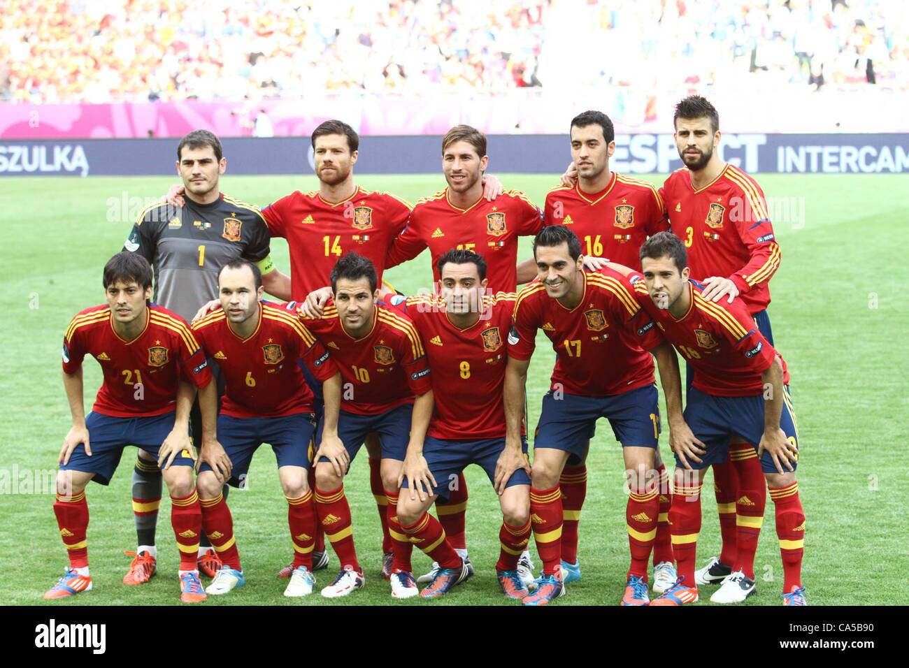 European Championship Euro 2012 game between Italy and Spain in Gdansk ...