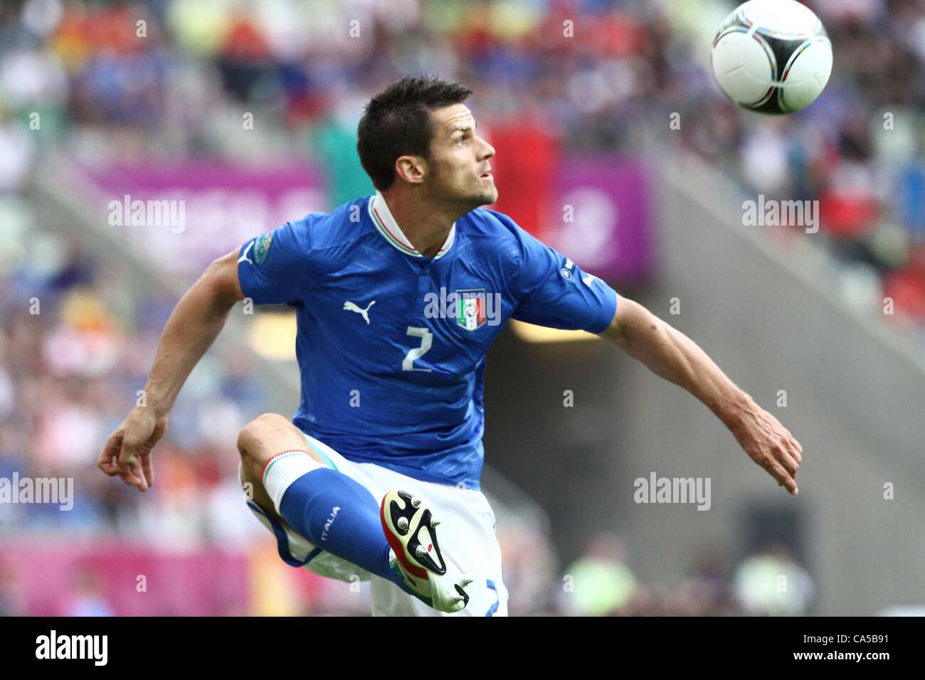 European Championship Euro 2012 game between Italy and Spain in Gdansk ...