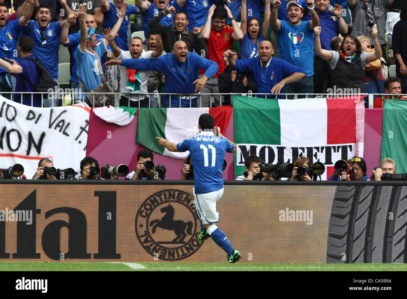 European Championship Euro 2012 game between Italy and Spain in Gdansk ...