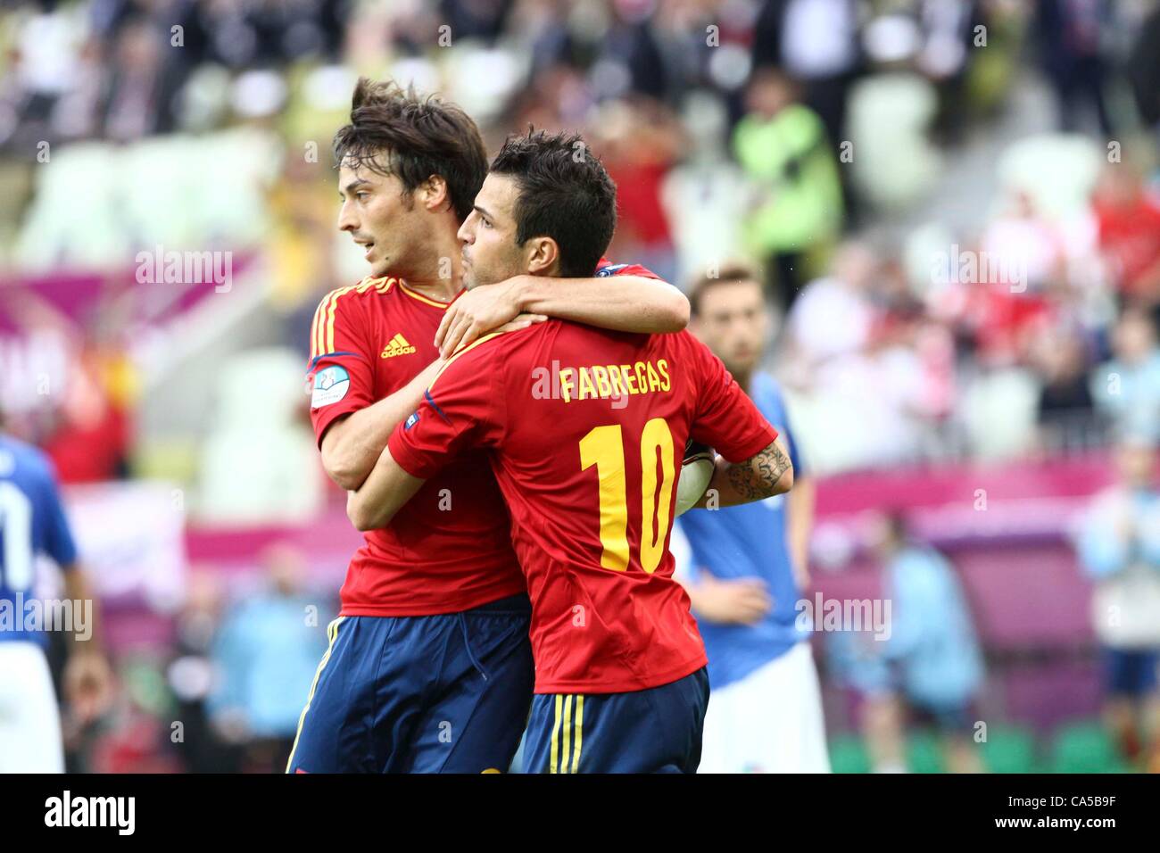 European Championship Euro 2012 game between Italy and Spain in Gdansk ...