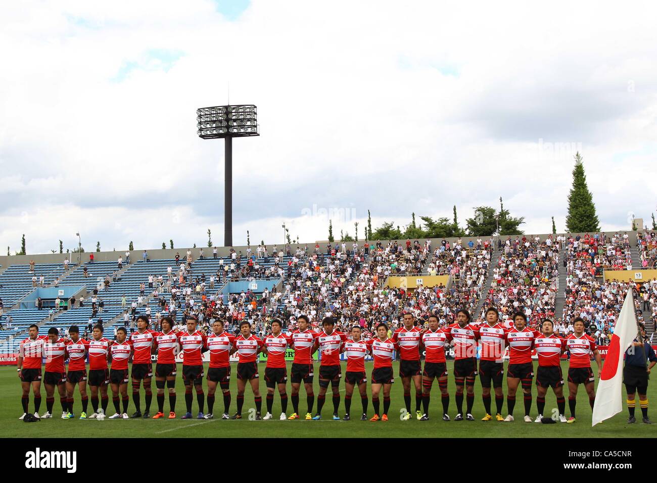 Japan team group line-up, JUNE 10, 2012 - Rugby : IRB Pacific Nations ...