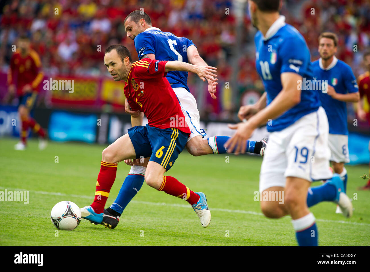 Andres Iniesta (ESP), Thiago Motta (ITA), JUNE 10, 2012 - Football ...