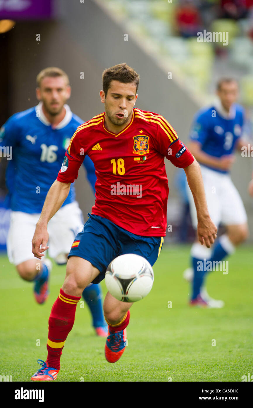 Jordi Alba (ESP), JUNE 10, 2012 - Football / Soccer : UEFA EURO 2012 Group C match between Spain ...
