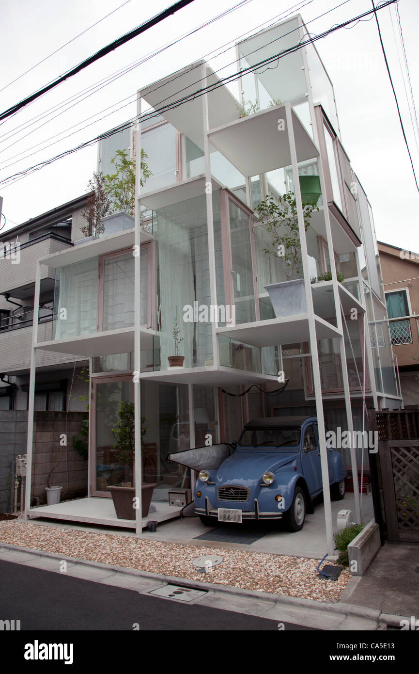 11.06.2012 Tokyo, Japan. The transparent house "House NA" designed by ...