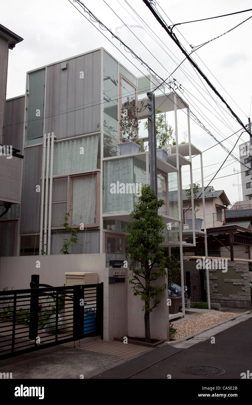 11.06.2012 Tokyo, Japan. The transparent house "House NA" designed by ...