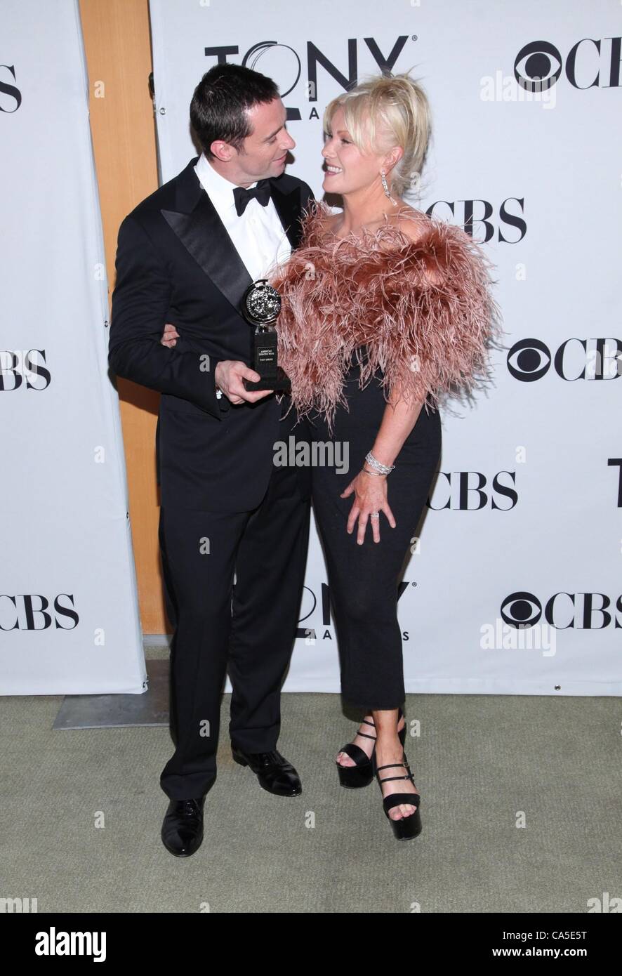 Hugh Jackman, Deborra-Lee Furness in the press room for The 66th Annual ...