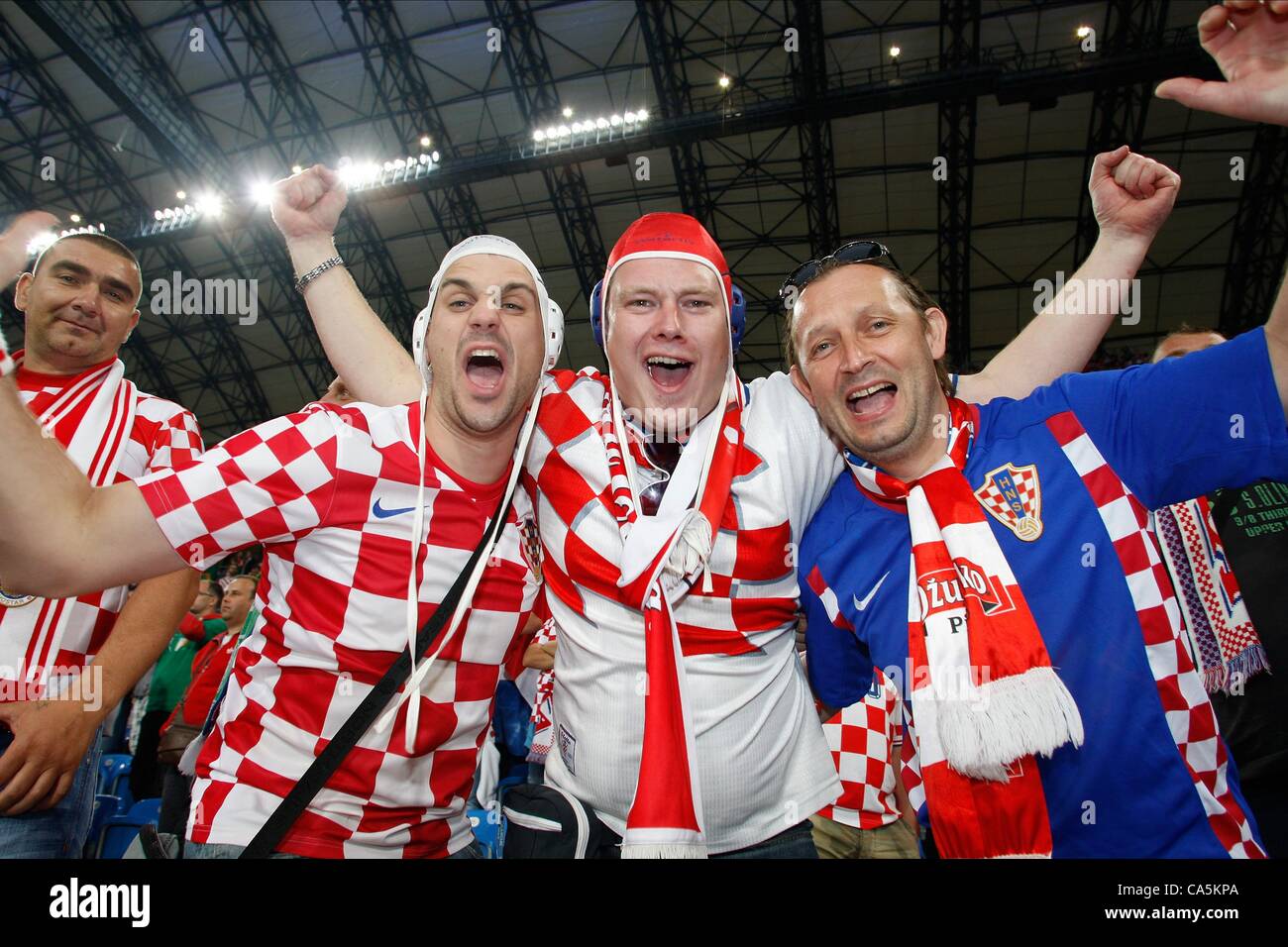 CROATIA FANS CELEBRATE REP. OF IRELAND V CROATIA MUNICIPAL STADIUM ...