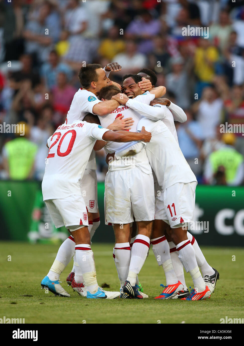 JOHN TERRY ENGLAND PLAYERS & J FRANCE V ENGLAND EURO 2012 DONBASS ARENA ...