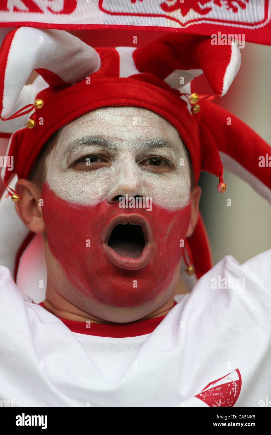 POLISH FAN POLAND V RUSSIA NATIONAL STADIUM WARSAW POLAND 12 June 2012 ...